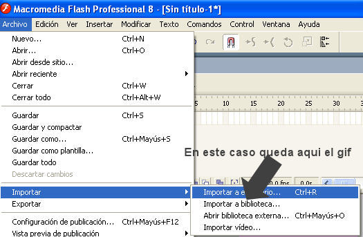Introducción al Macromedia Flash 8:Transformación de Rellenos e Insertar Gifs Animados